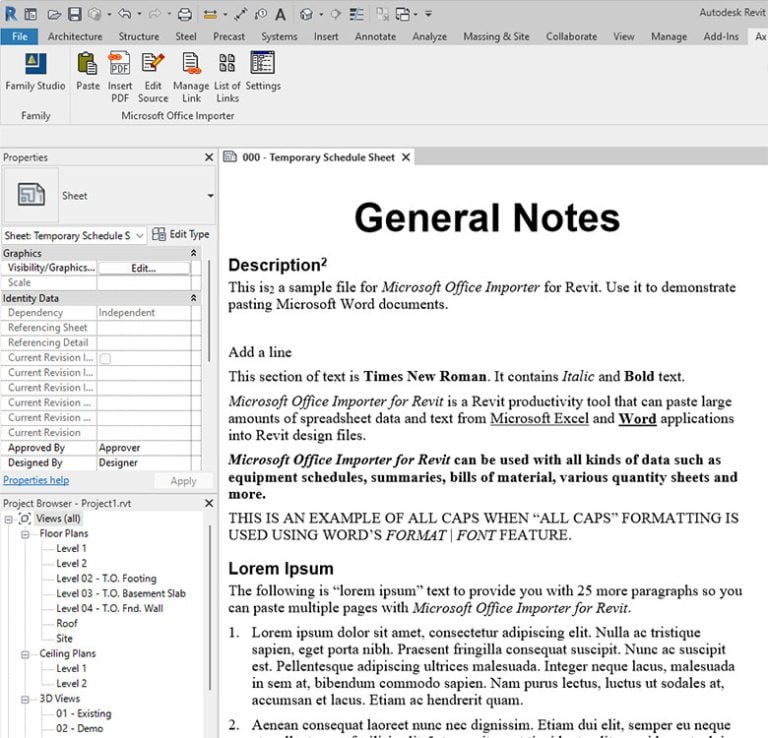 MicroStation: Easily Import PDFs, Word and Excel Data